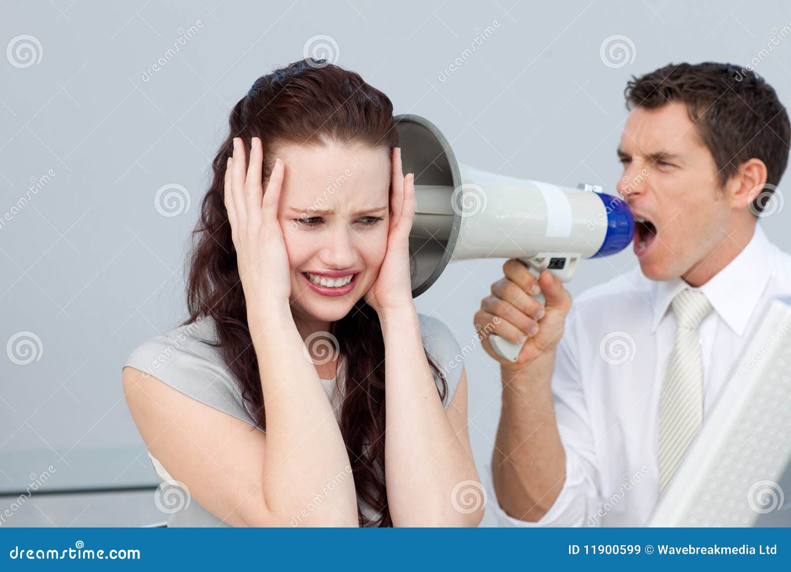Businessman Yelling through a Megaphone Stock Image - Image of ...