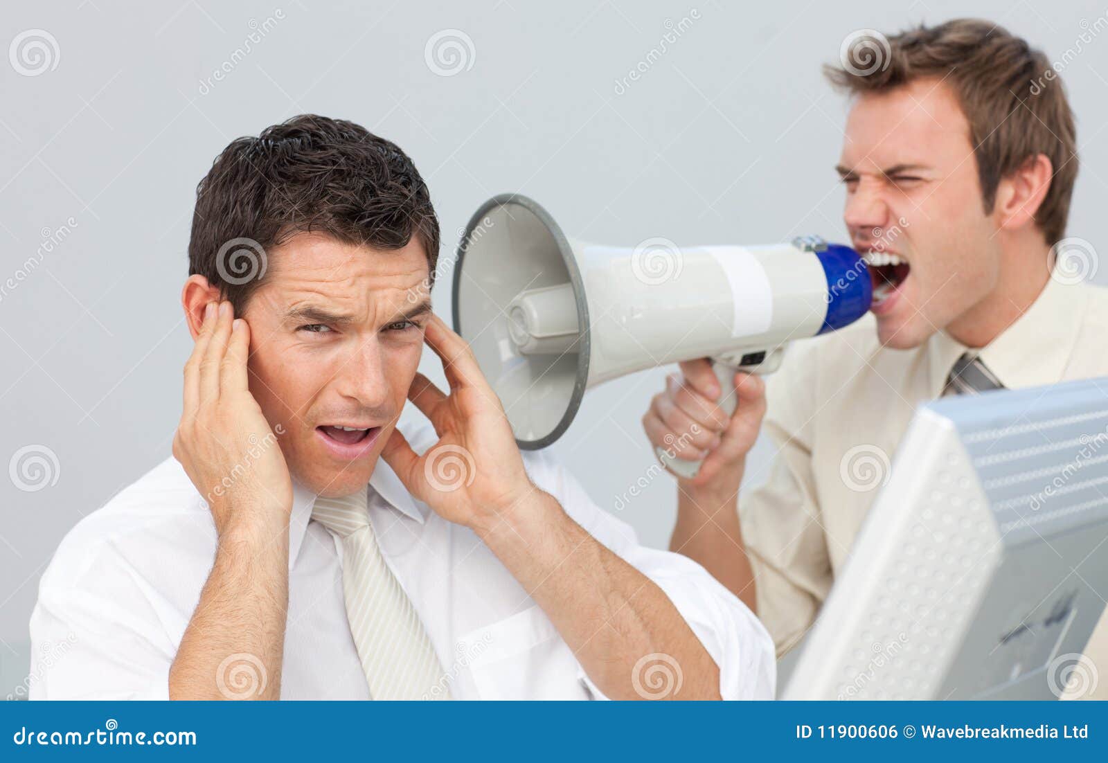 Businessman Yelling through a Megaphone Stock Photo - Image of loud ...