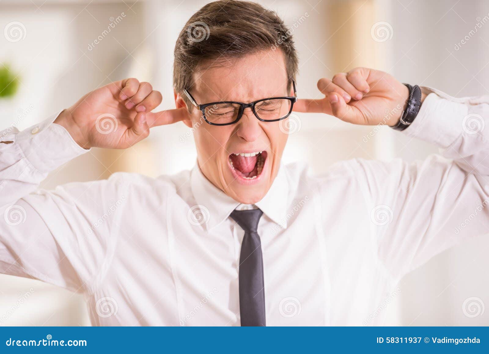 Businessman stock image. Image of anger, agressive, frustrated - 58311937