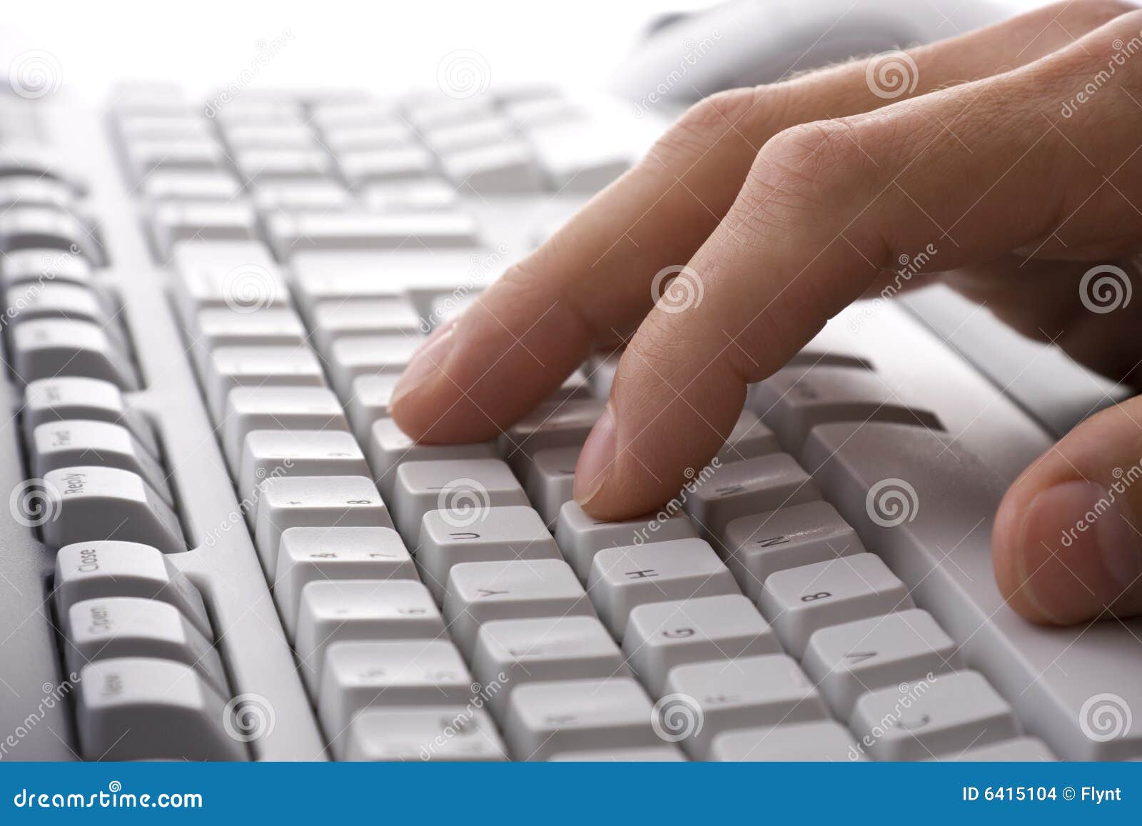 Businessmans Hand Touching Computer Keyboard Stock Photo - Image of ...