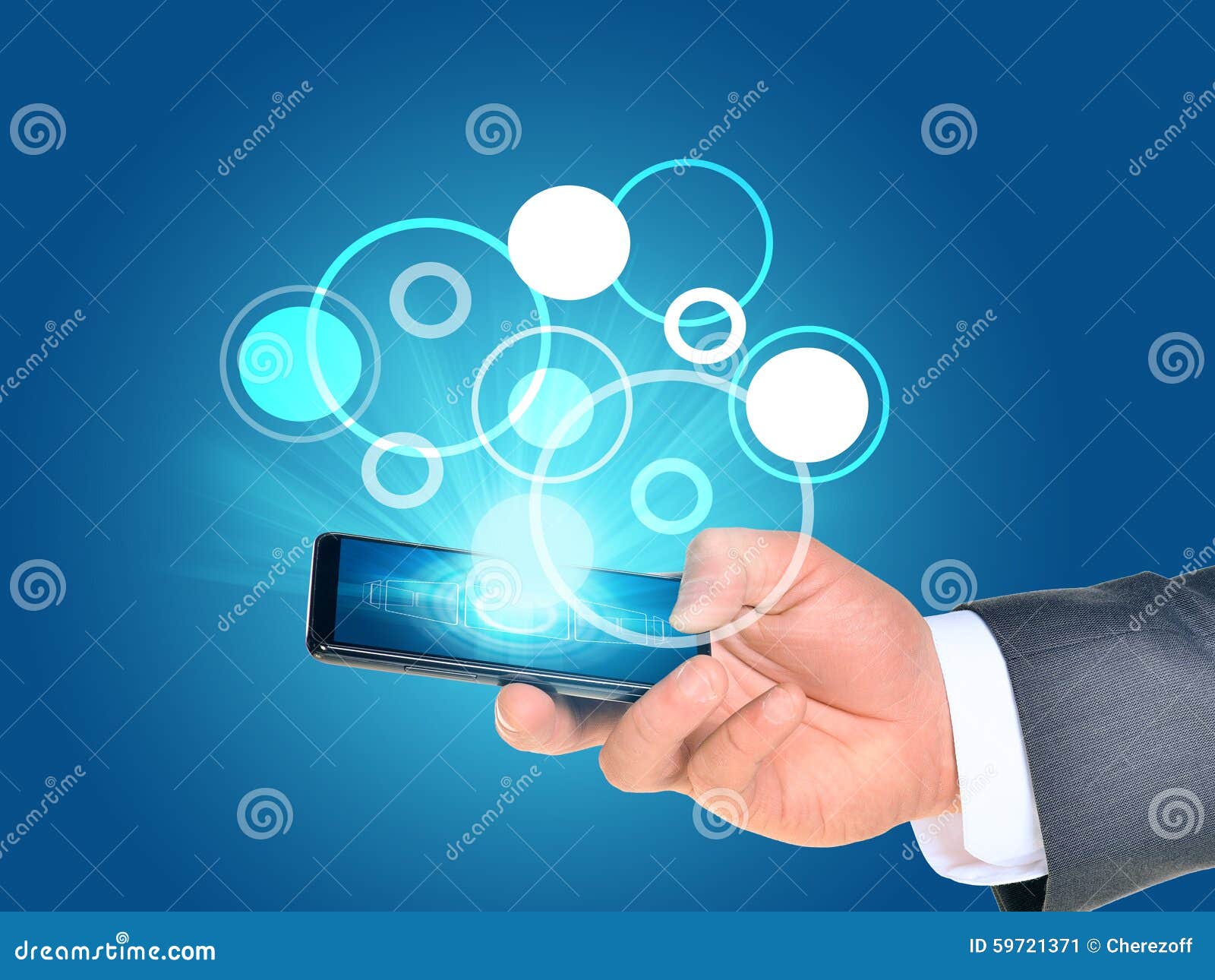 Businessmans Hand Using Smartphone Stock Image - Image of holding ...