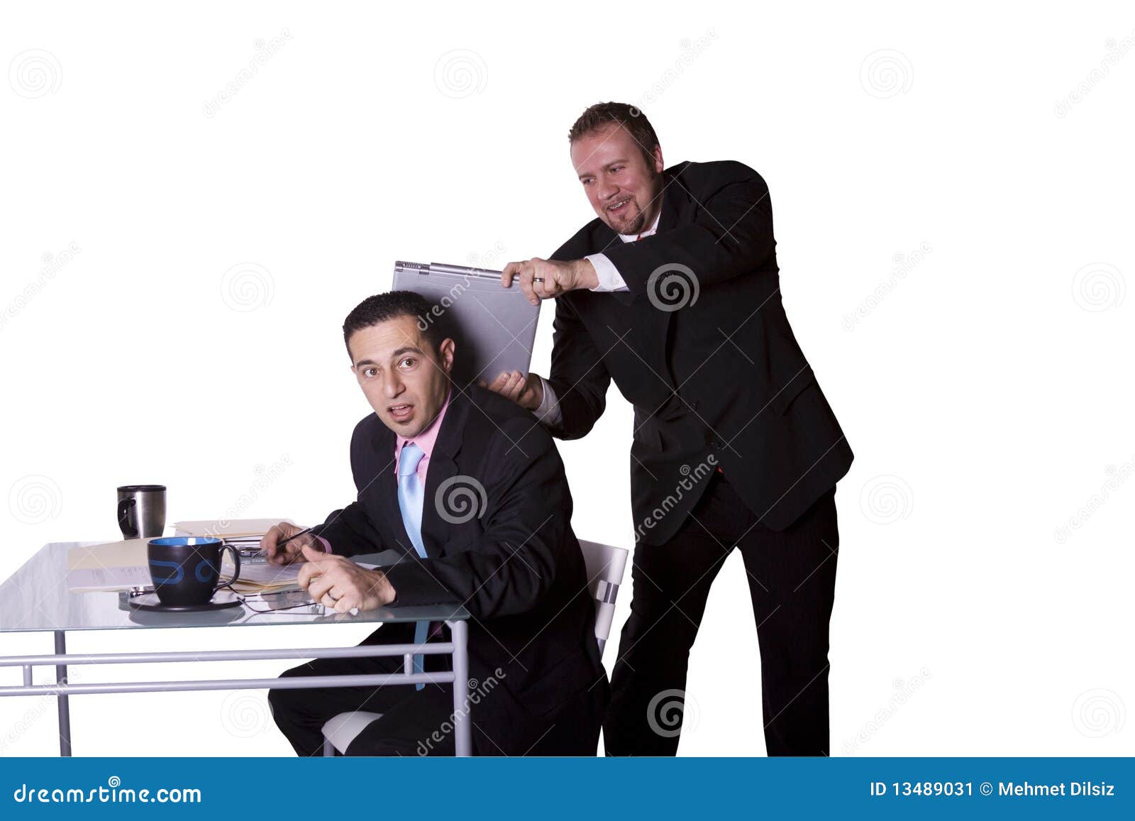 Businessme Playing Around in the Office Stock Image - Image of person ...