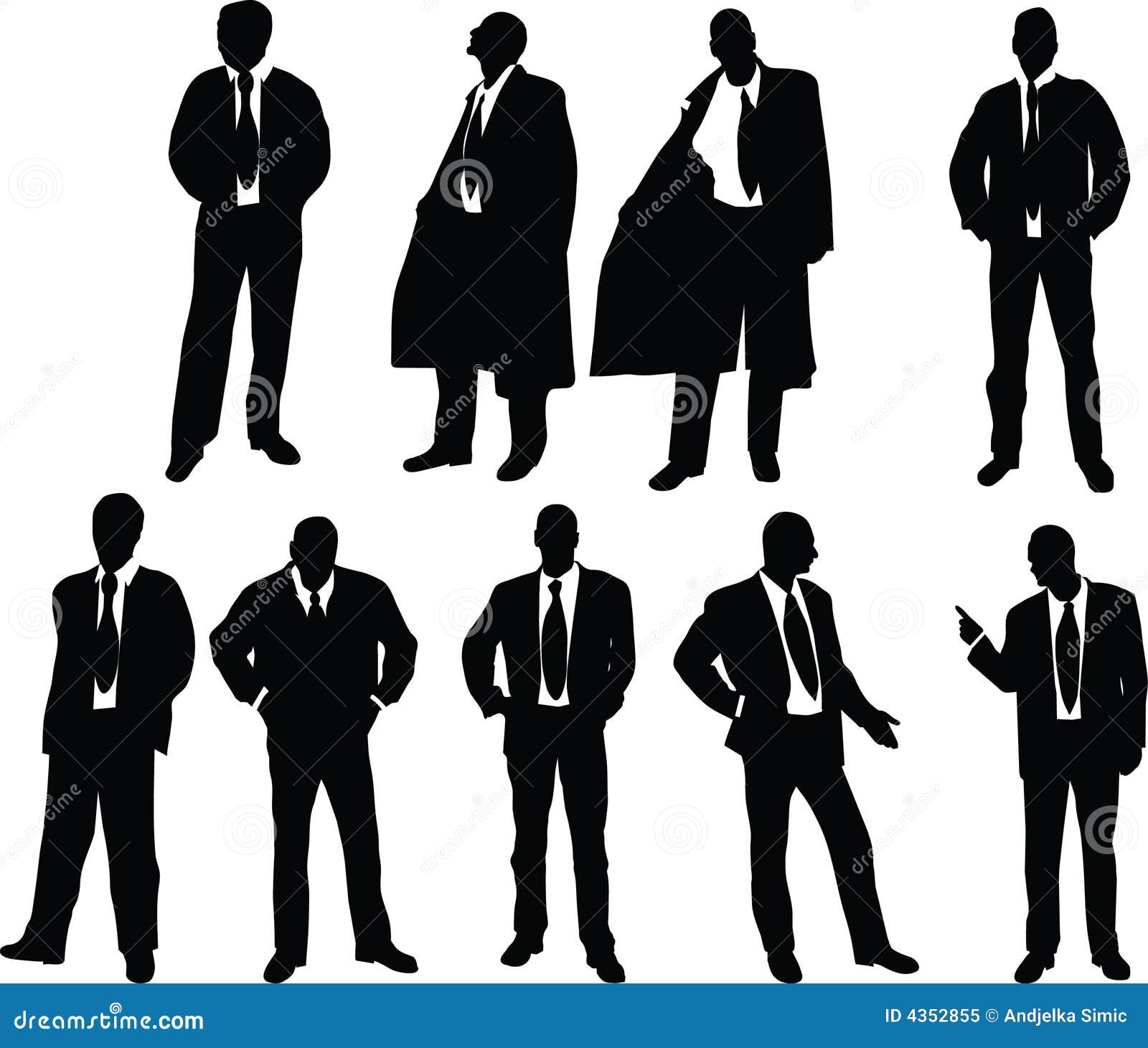 Businessmen stock vector. Illustration of coat, businesspeople - 4352855