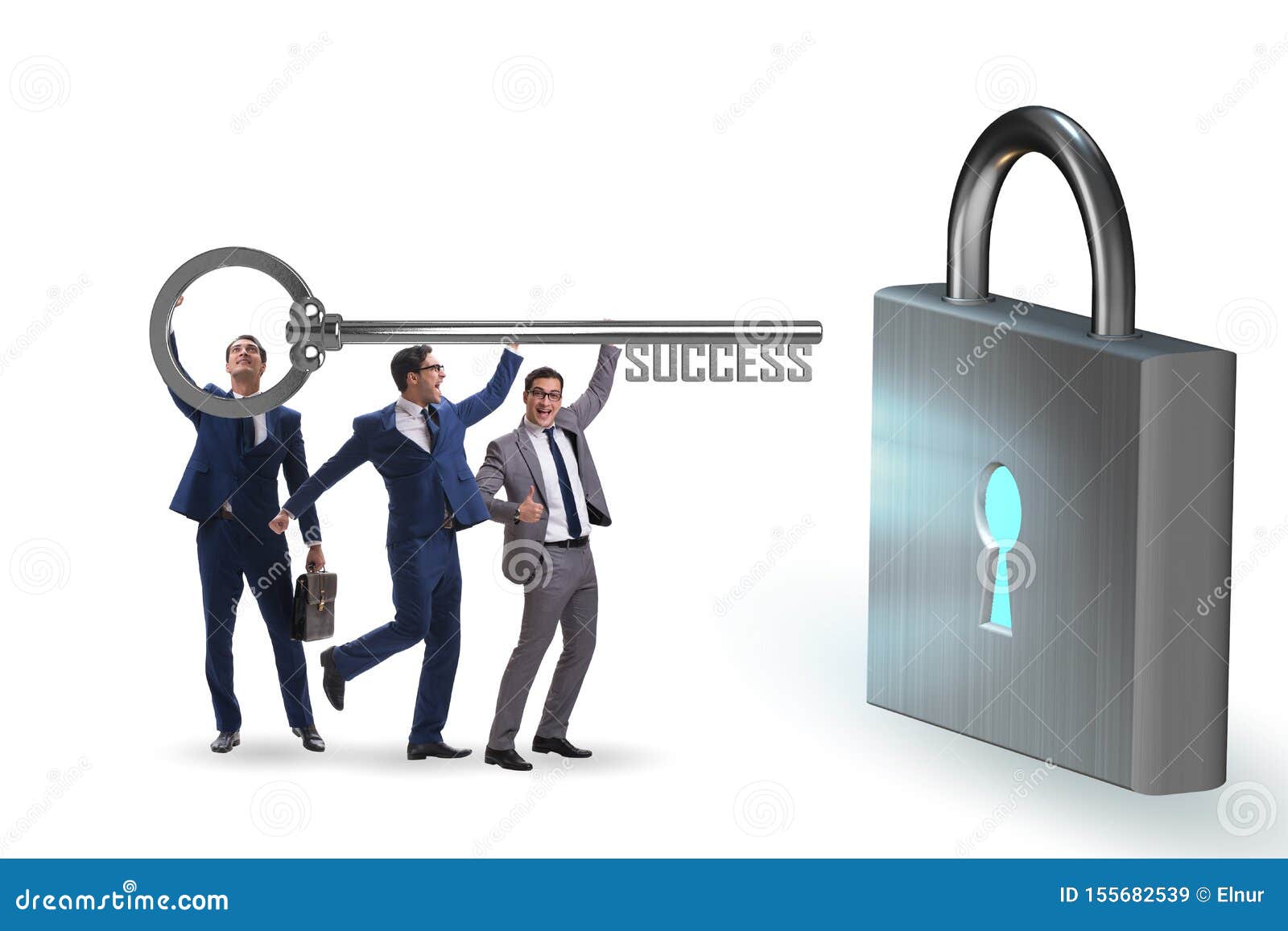 Businessmen Achieving Success through Teamwork Stock Image - Image of ...