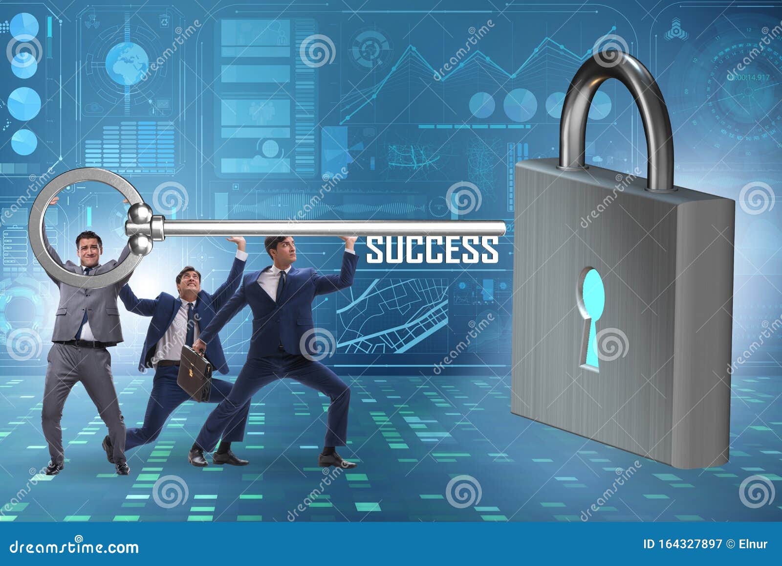 Businessmen Achieving Success through Teamwork Stock Image - Image of ...