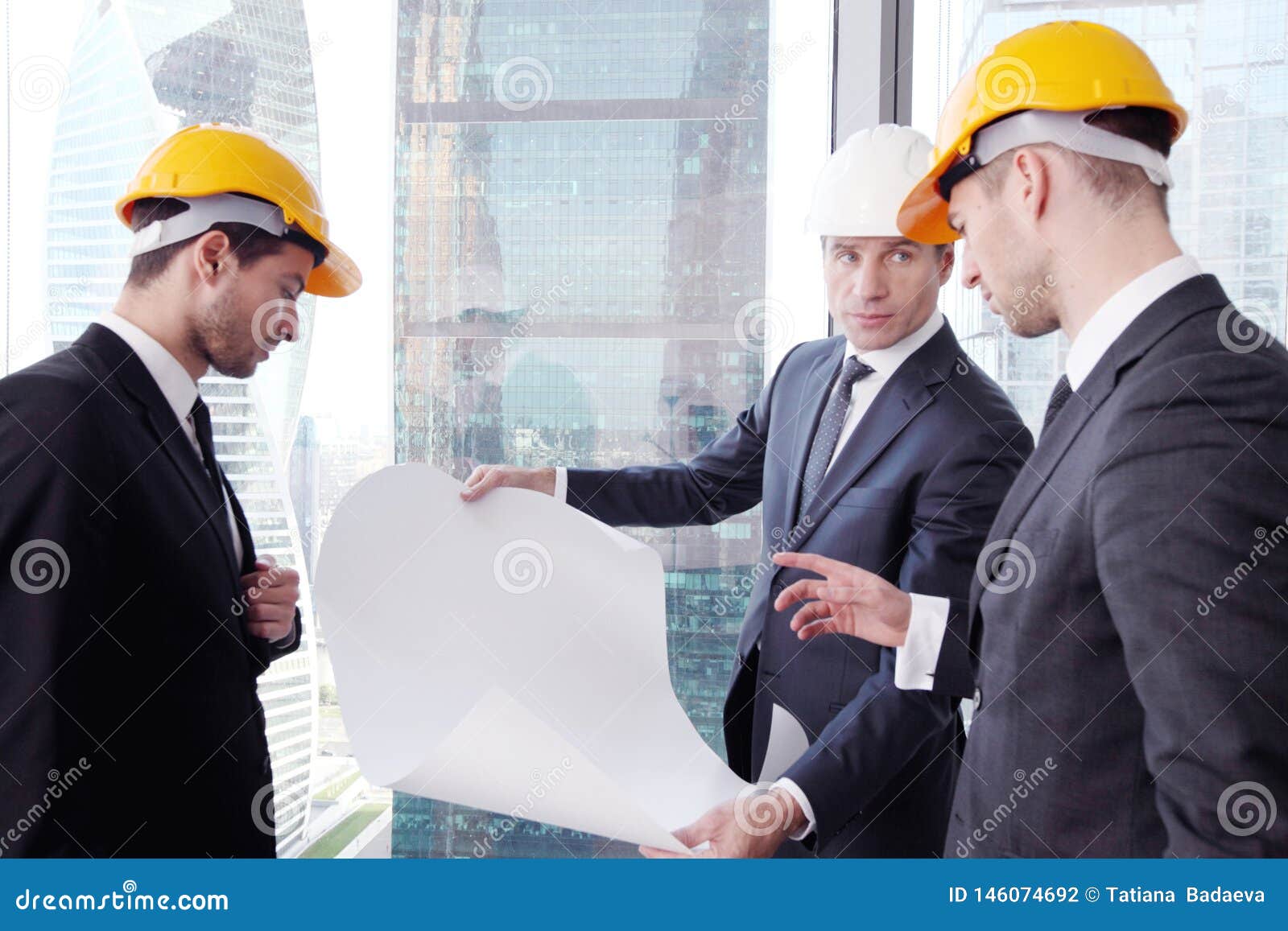 Businessmen and Architect Team Stock Photo - Image of architecture ...