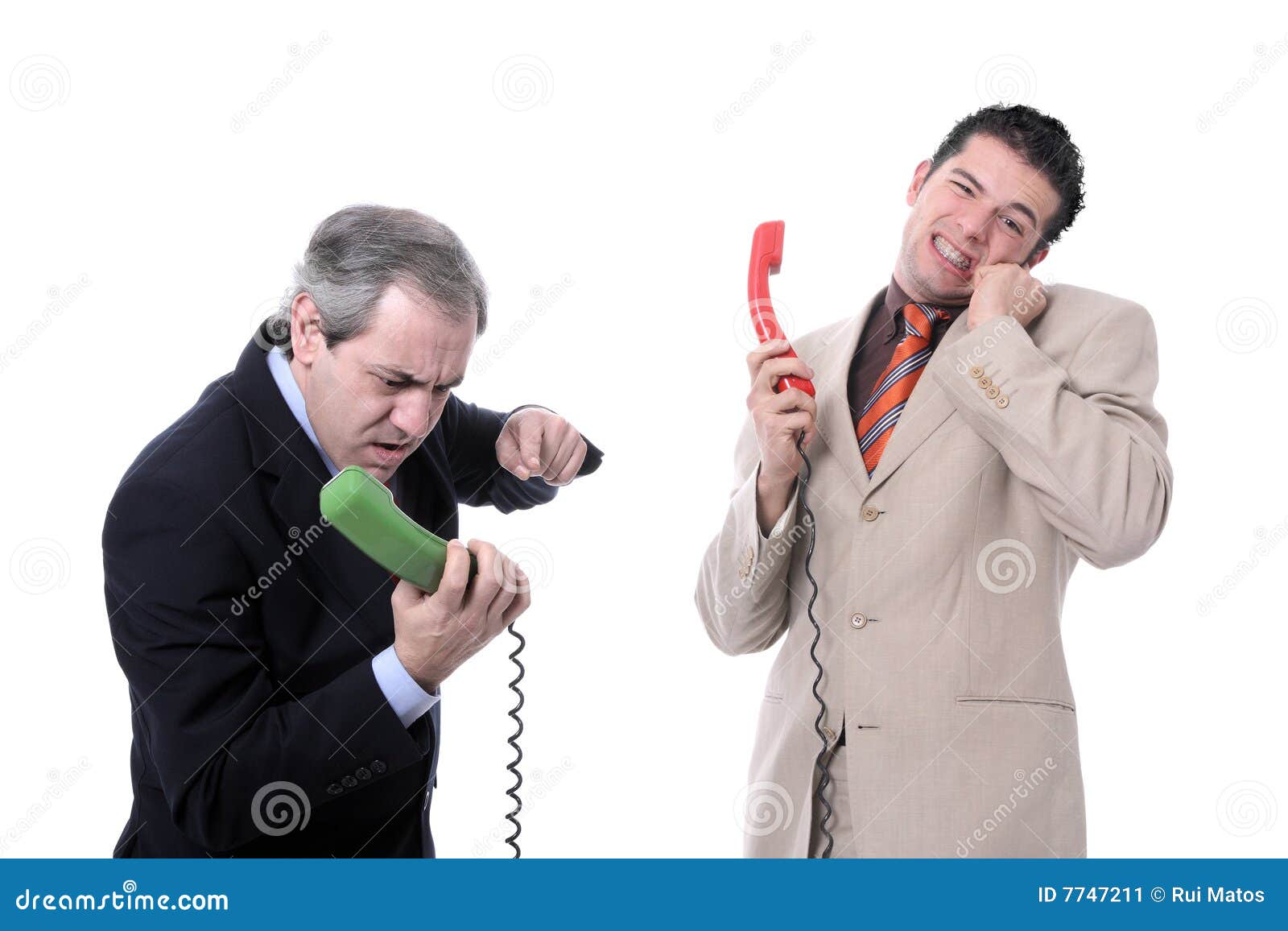 Businessmen Arguing on the Phone Stock Image - Image of businesspersons ...