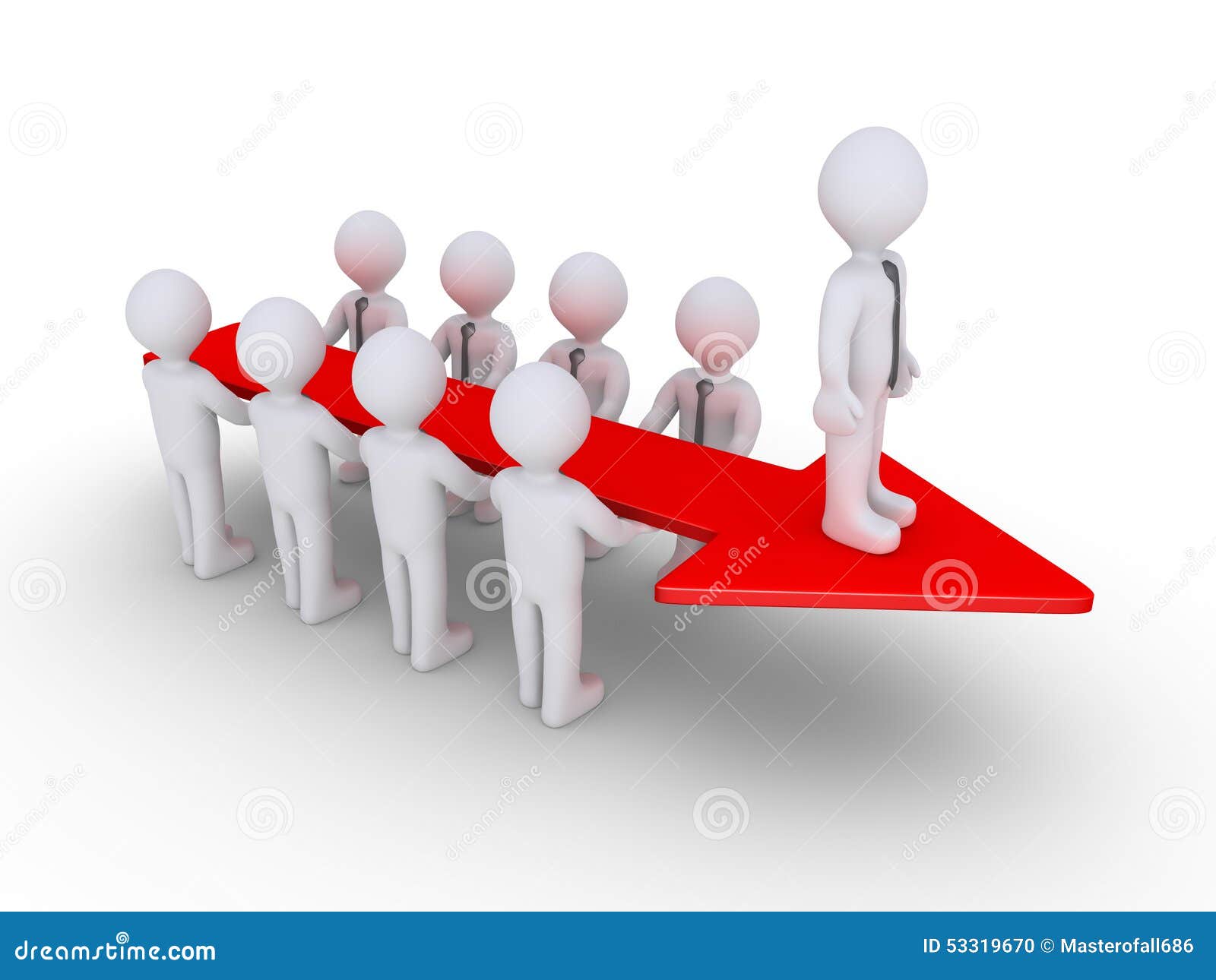 Businessmen Arrow and Leader Stock Illustration - Illustration of human ...