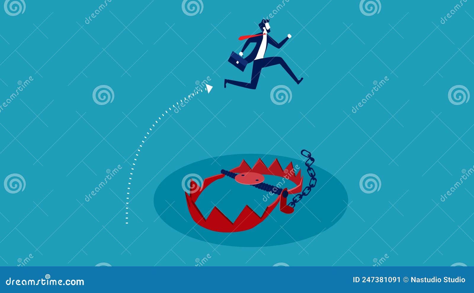 Businessmen Avoid Traps or Problems. Concept Business Vector Stock ...
