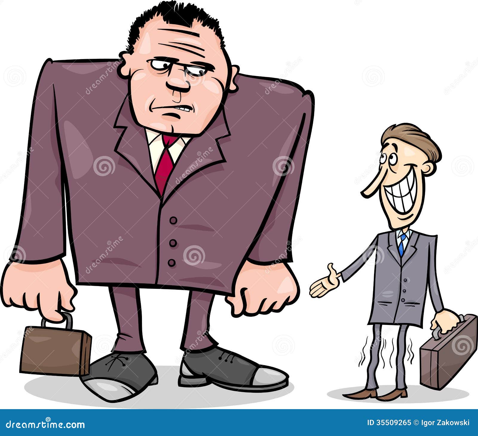 Businessmen Big and Thin Cartoon Stock Vector - Illustration of large ...