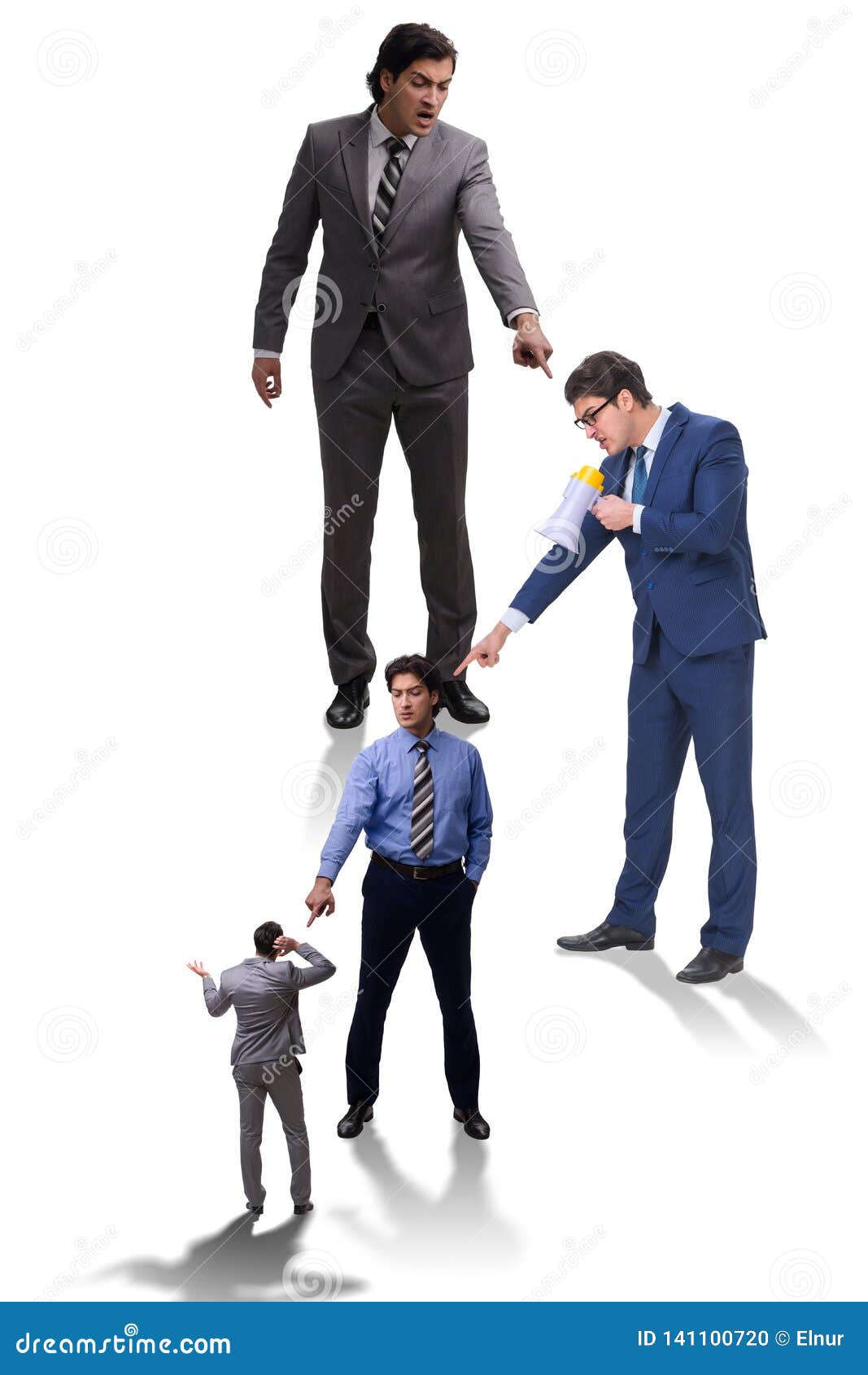 The Businessmen Blaming Each Other for Failures Stock Illustration ...