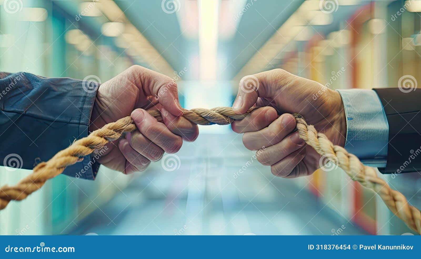 Businessmen Bonding through Tug of War Stock Illustration ...