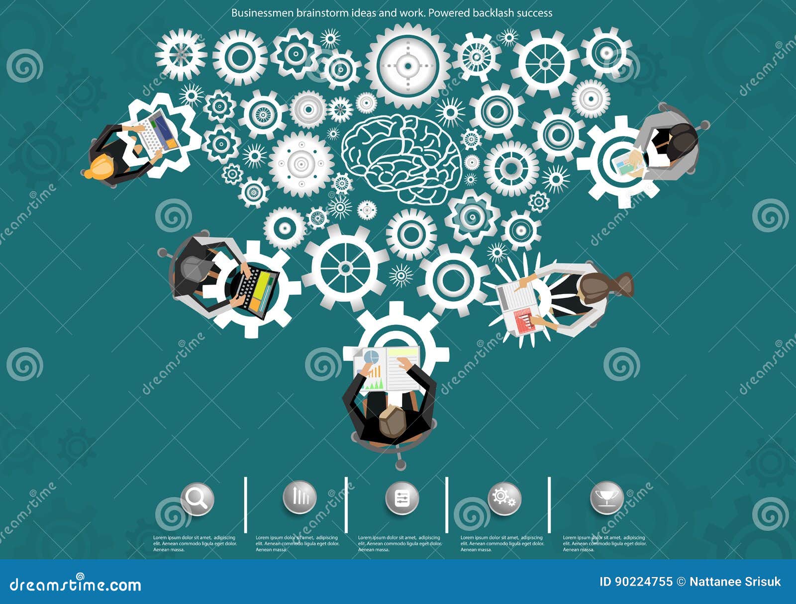 Businessmen Brainstorm Ideas and Work. Powered Backlash Success Stock ...