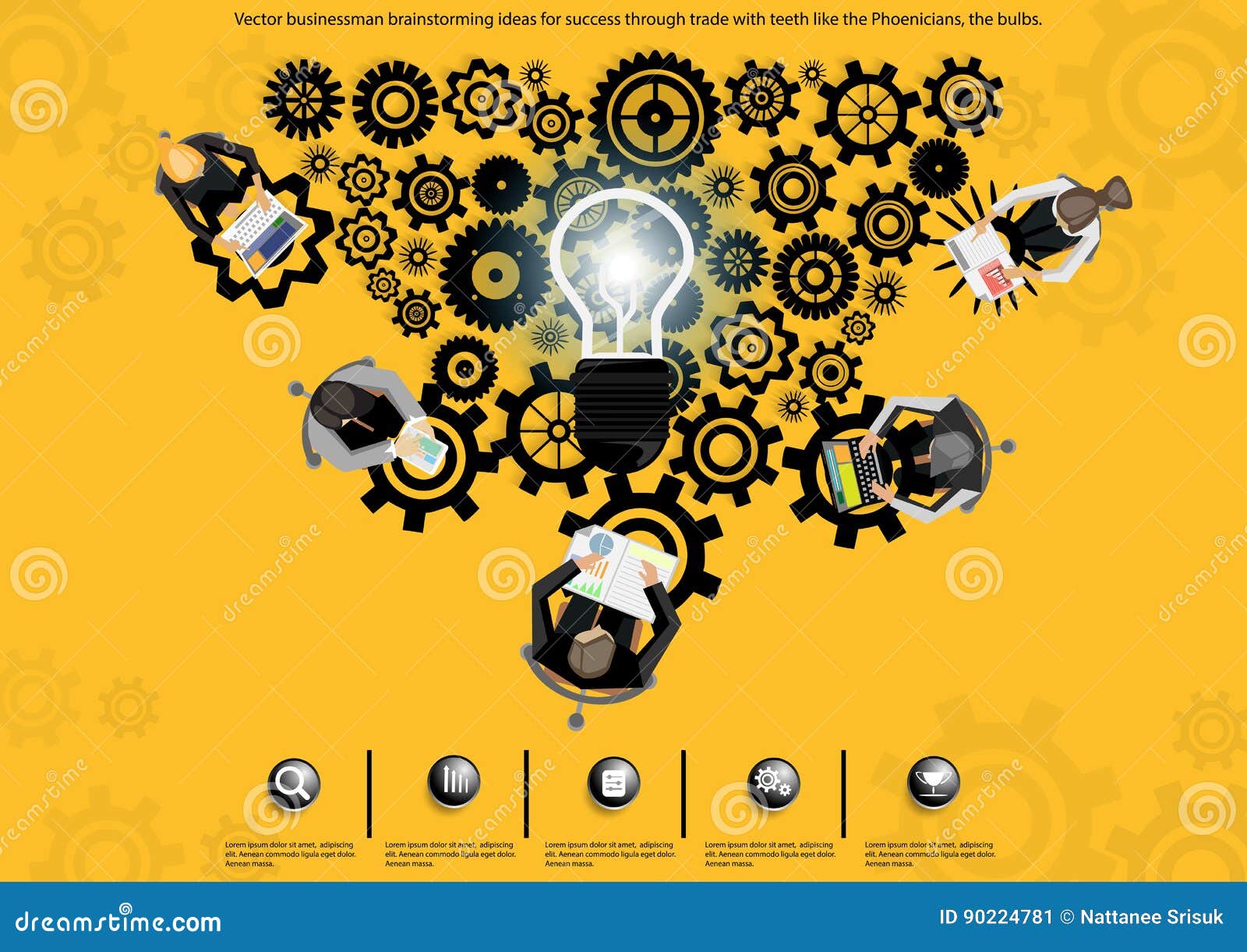 Businessmen Brainstorm Ideas and Work. Powered Backlash Success Stock ...