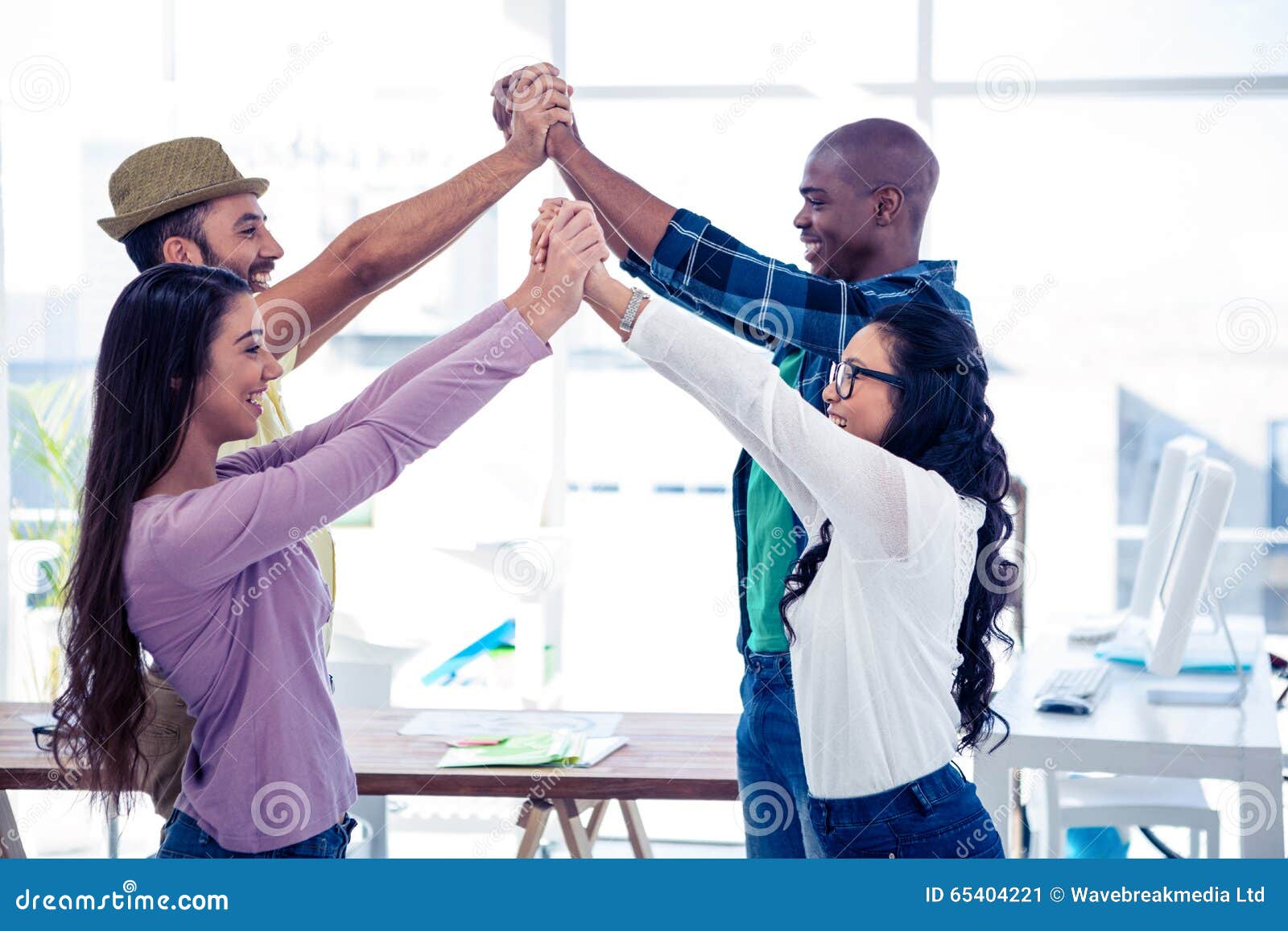 Businessmen and Businesswomen Performing Group Activity Stock Image ...