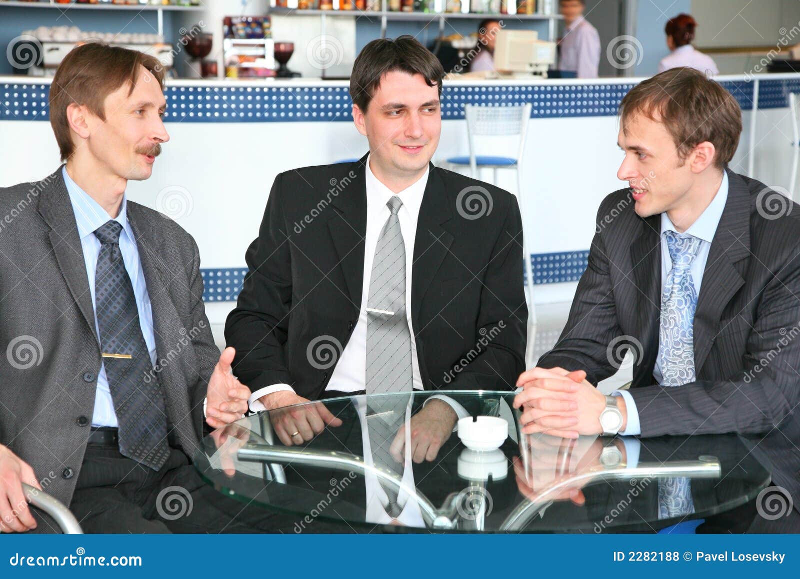 Businessmen in cafe stock photo. Image of elegance, partnership - 2282188