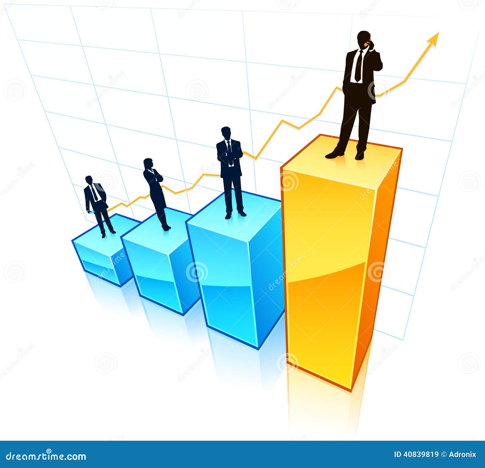 Businessmen With Charts Cartoon Vector | CartoonDealer.com #40839819