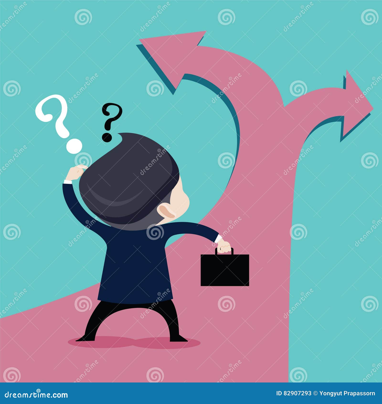 Businessmen are Choosing Future a Path Stock Vector - Illustration of ...