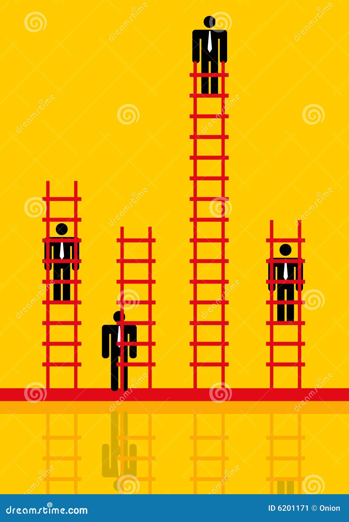 Corporate Ladder App Interface Template. Vector Illustration ...