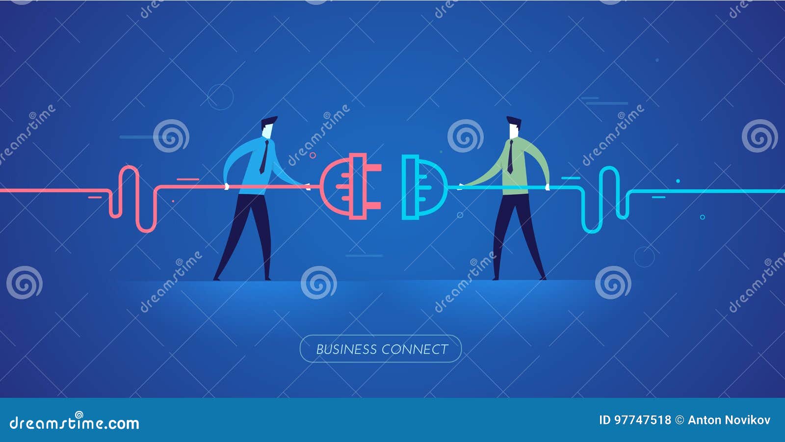 Businessmen Connect Connectors. Stock Vector - Illustration of ...