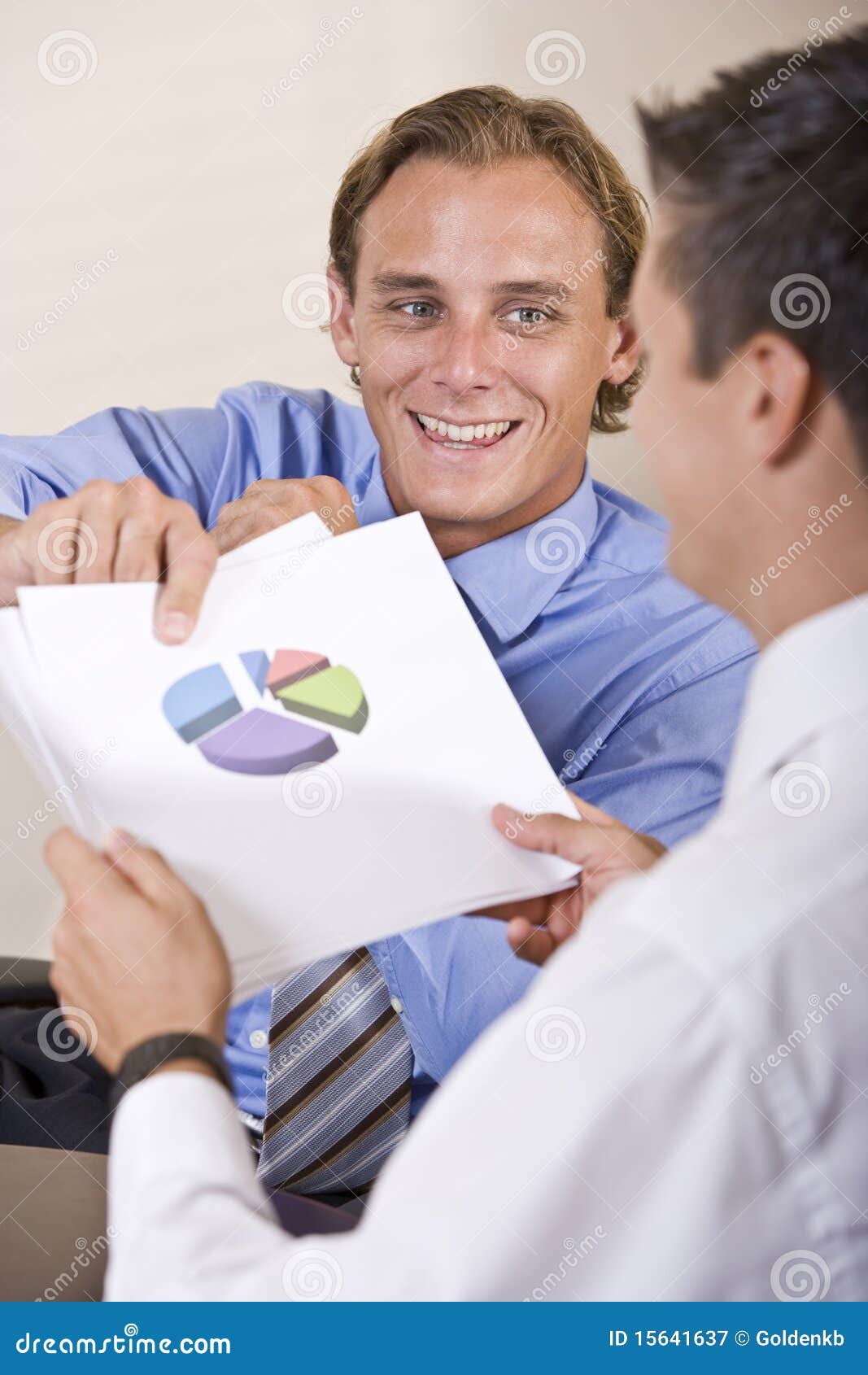 Businessmen Discussing Financial Results Stock Image - Image of ...