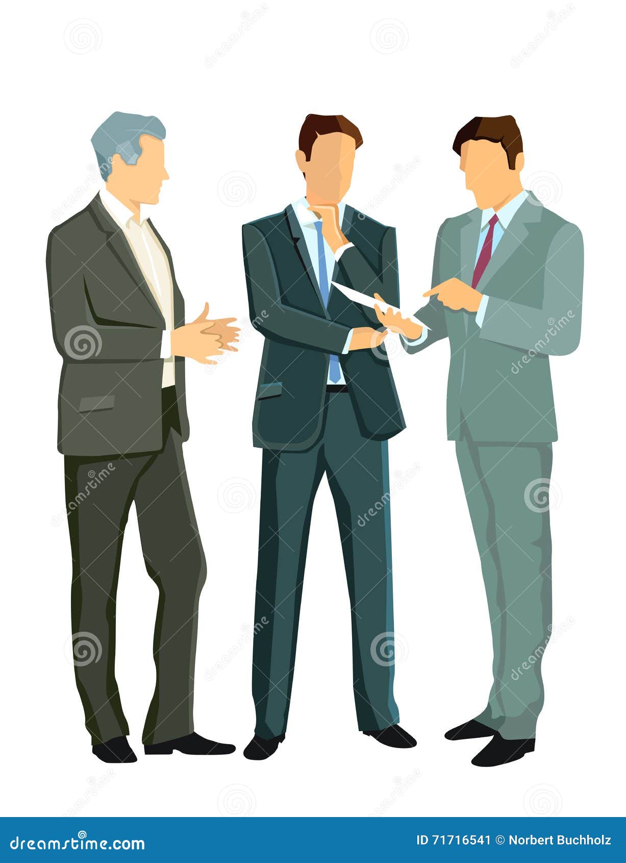 Businessmen in discussion stock vector. Illustration of businessmen ...