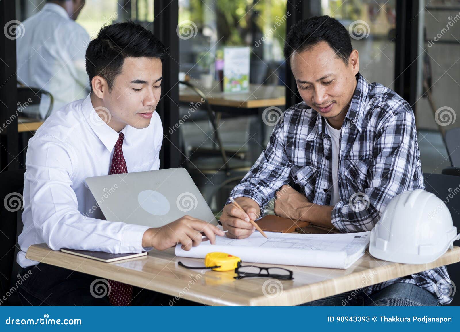 Businessmen and Engineers Were Talking Stock Image - Image of ...