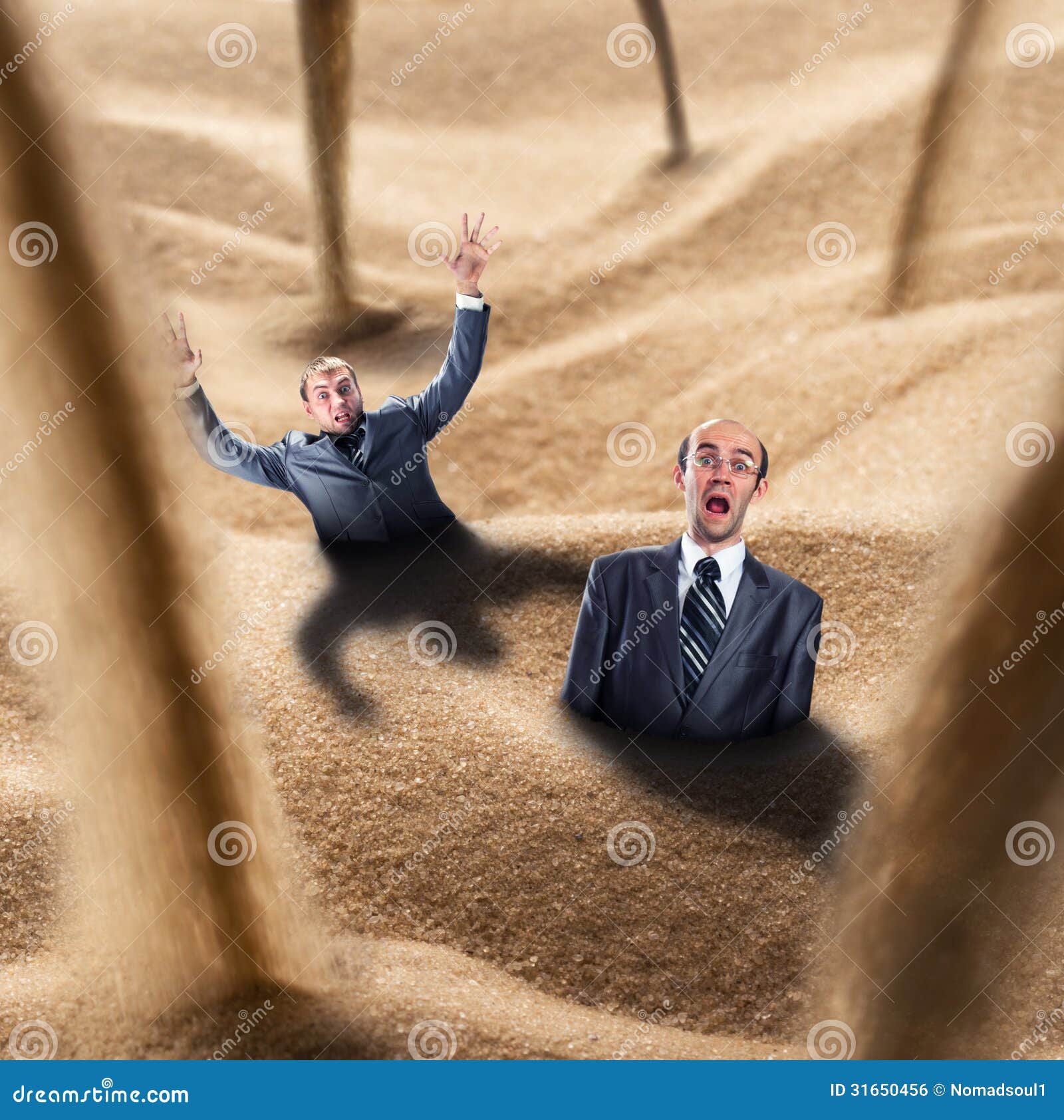 Businessmen Fall into the Trap Stock Photo - Image of failure, fall ...