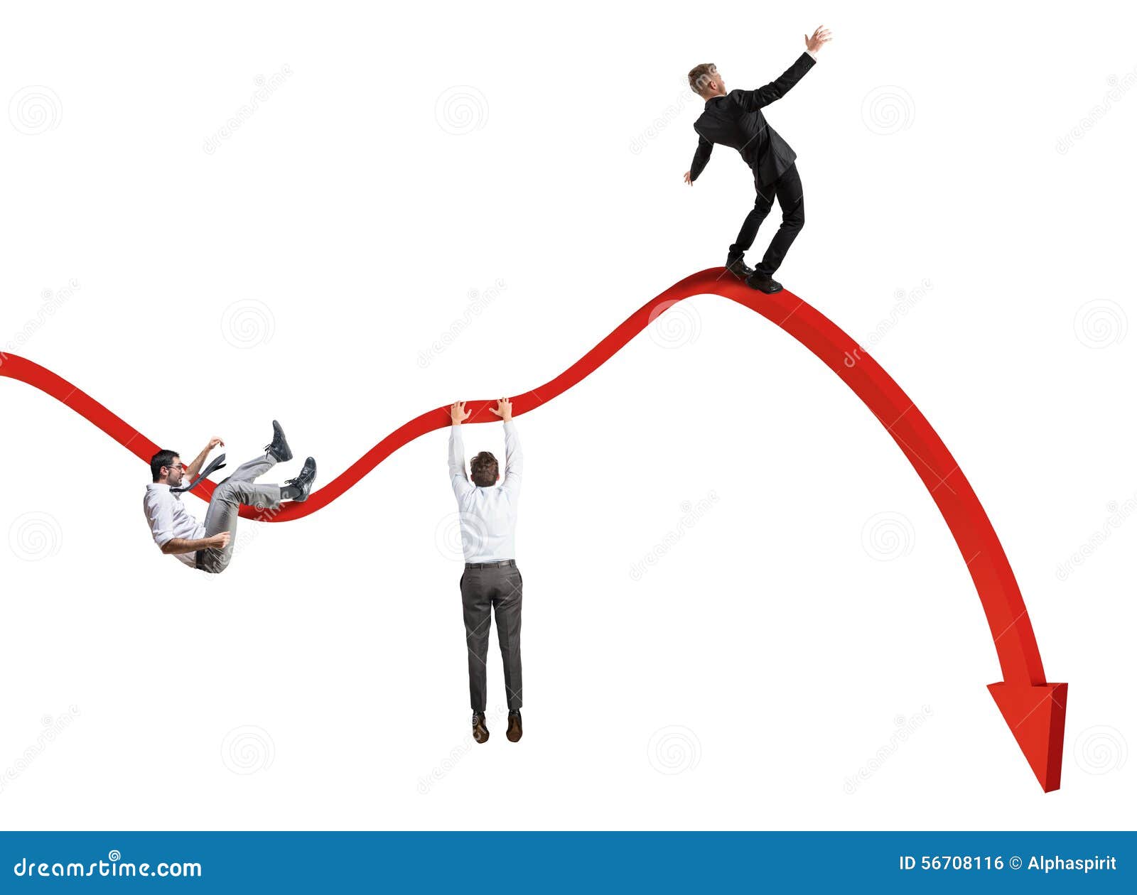 Businessmen falling down stock illustration. Illustration of economy ...