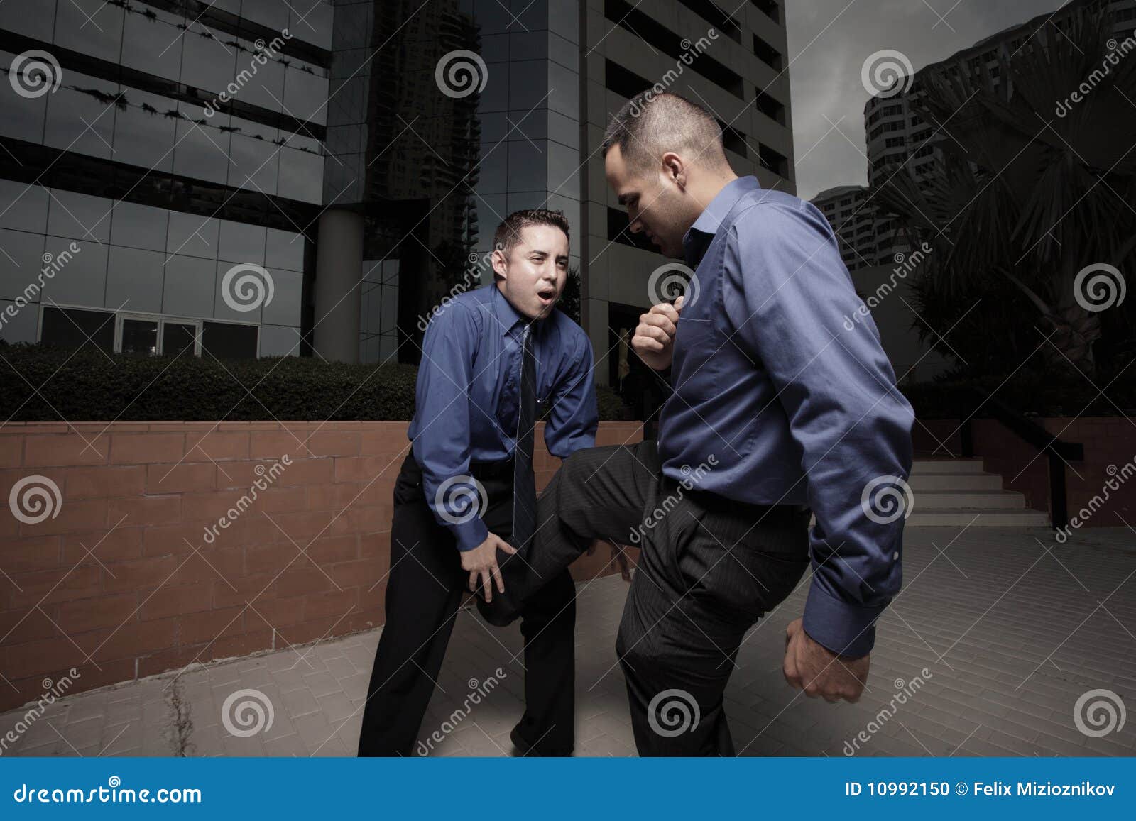 Businessmen fighting stock photo. Image of kick, businessmen - 10992150