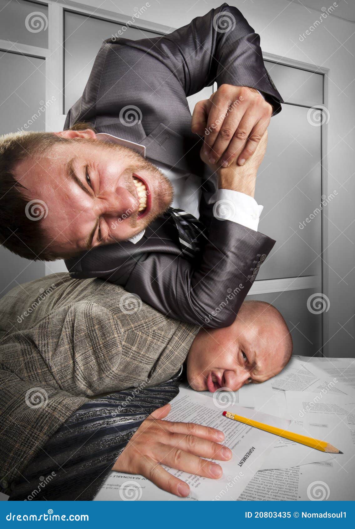 Businessmen Fighting in the Office Stock Image - Image of coworkers ...