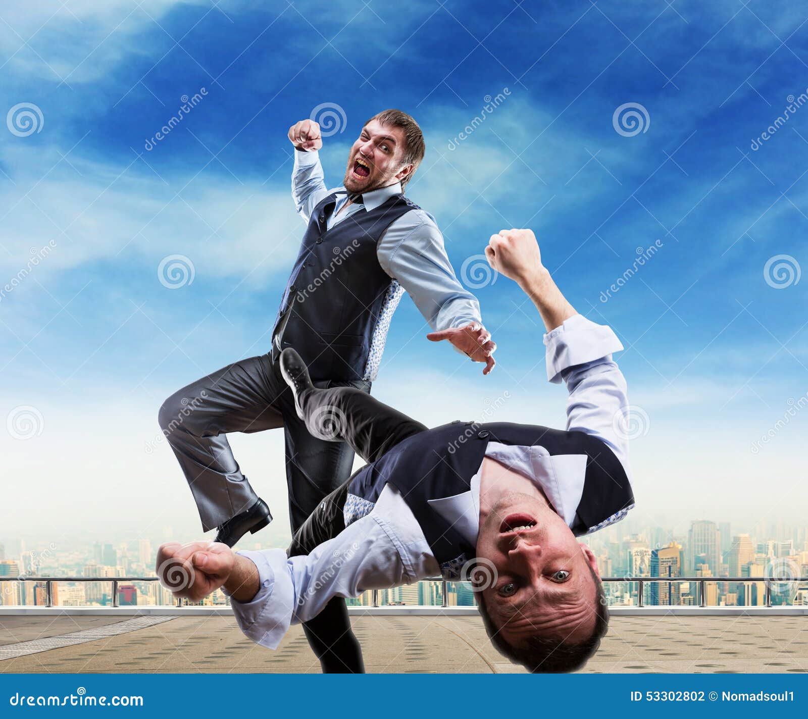 Businessmen fighting stock photo. Image of boxer, kicking - 53302802