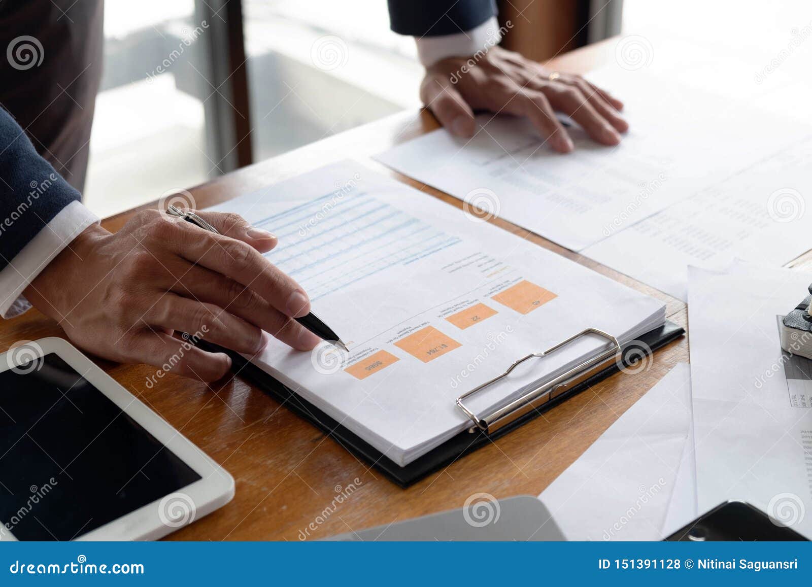 Businessmen, Finance, Accounting Work, Checking Accounts, Using ...