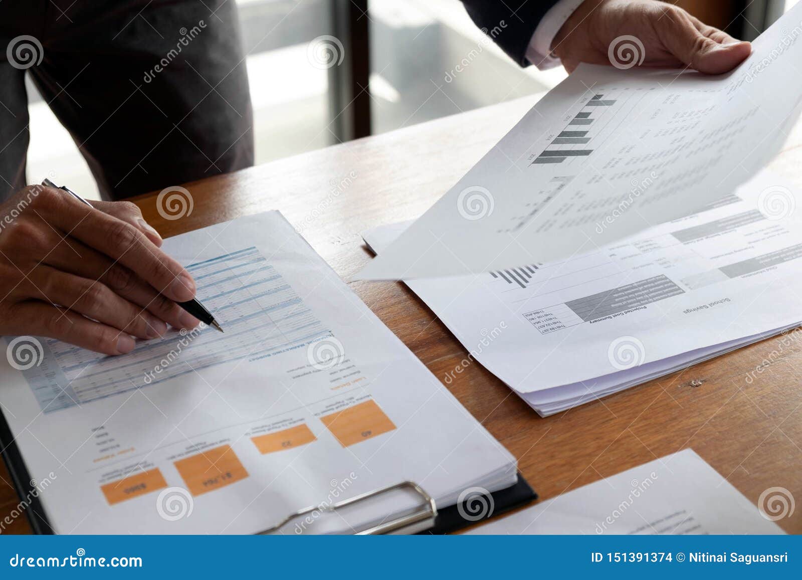 Businessmen, Finance, Accounting Work, Checking Accounts, Using ...