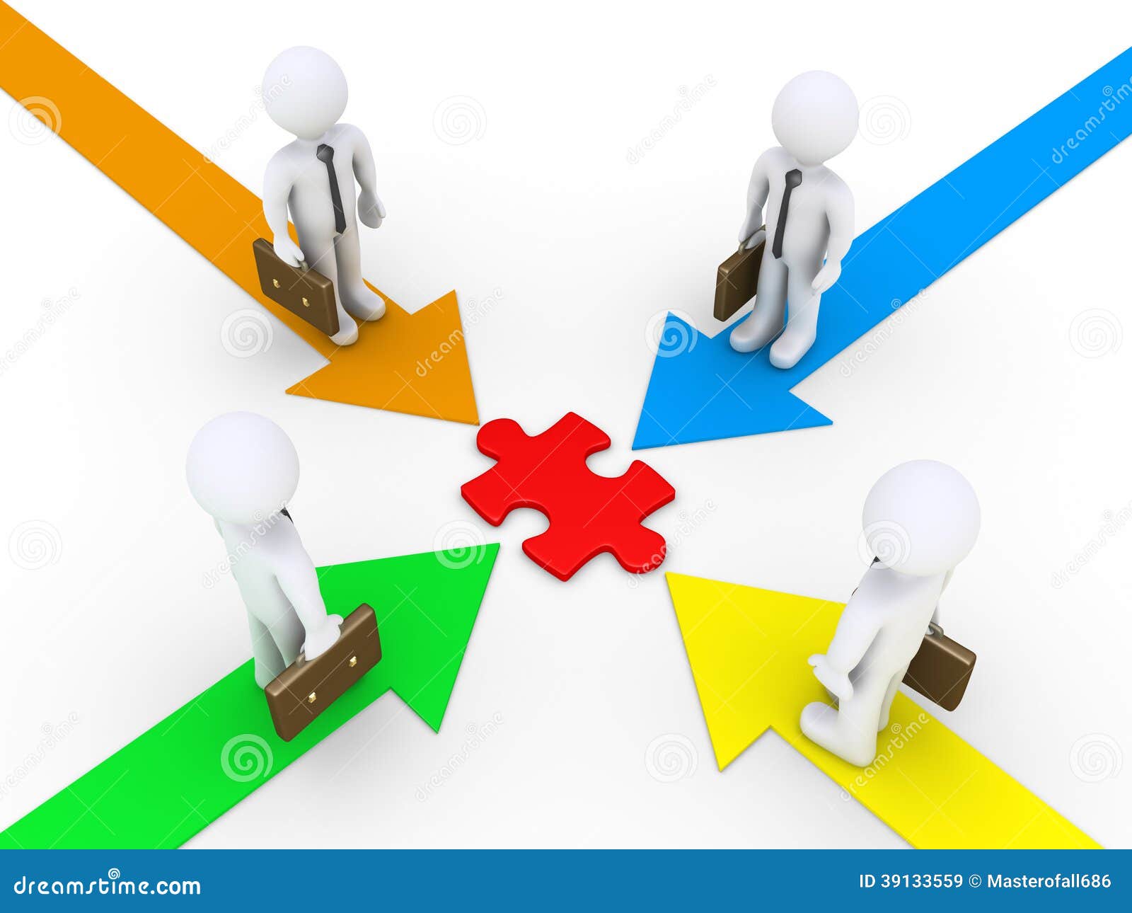 Businessmen Find Common Solution Stock Illustration - Illustration of ...