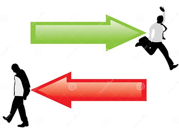 Businessmen are Going in Opposite Directions Stock Vector ...