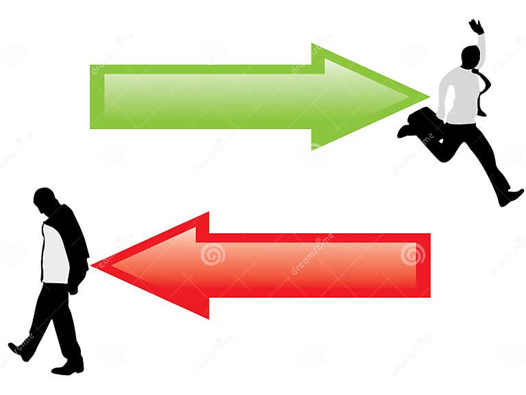 Businessmen are Going in Opposite Directions Stock Vector ...