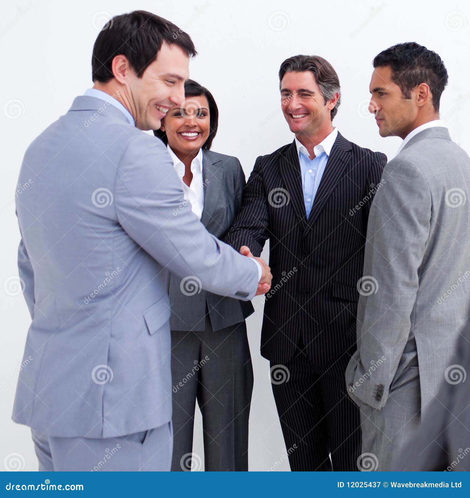 Businessmen Greeting Each Other Stock Image - Image of foreground ...