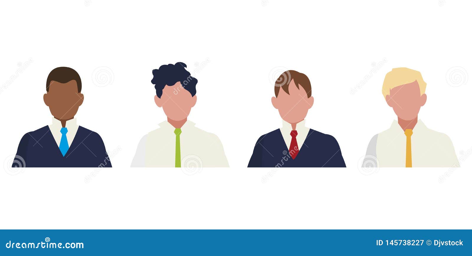 Businessmen Group Teamwork Characters Stock Illustration - Illustration ...