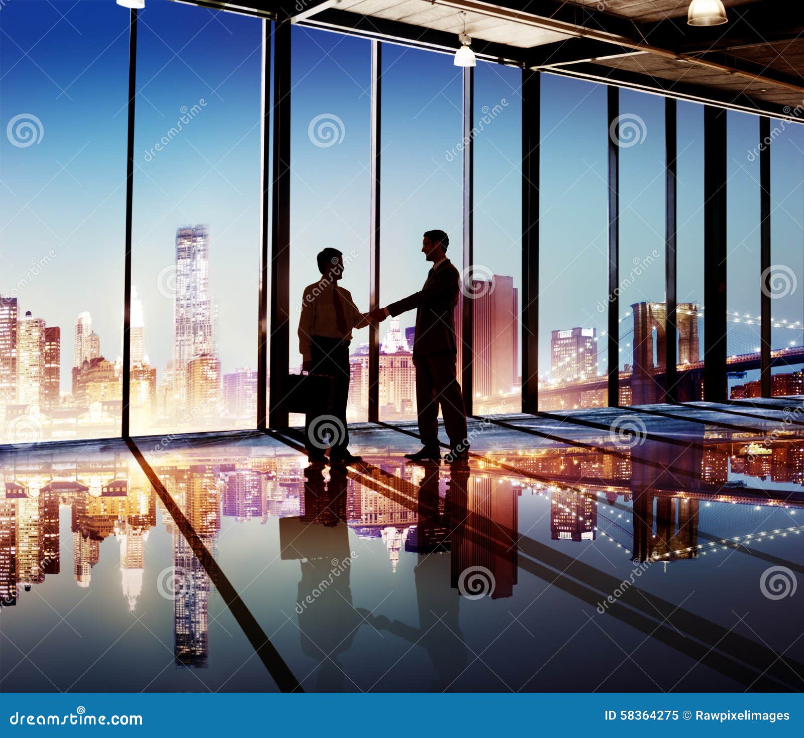 Businessmen Handshake Corporate Greeting Communication Concept Stock ...