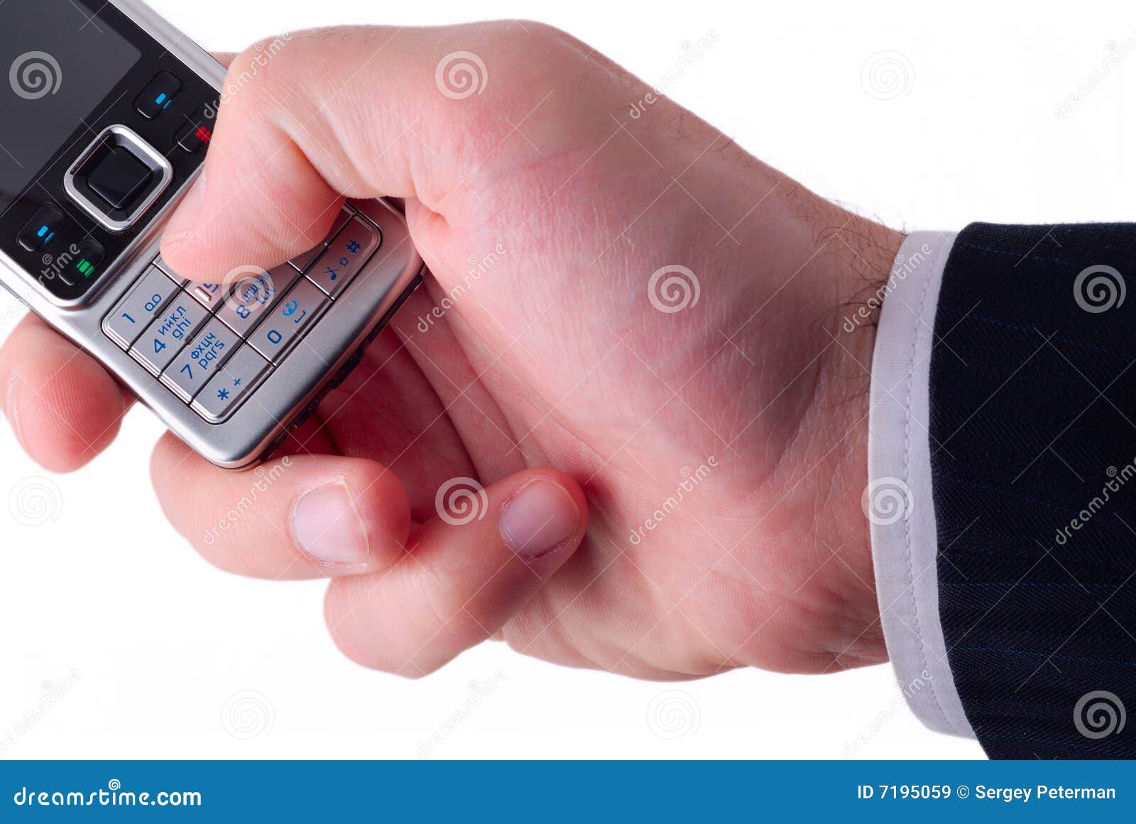 Businessmen Hold Mobile Phone Stock Image - Image of contact, cellphone ...