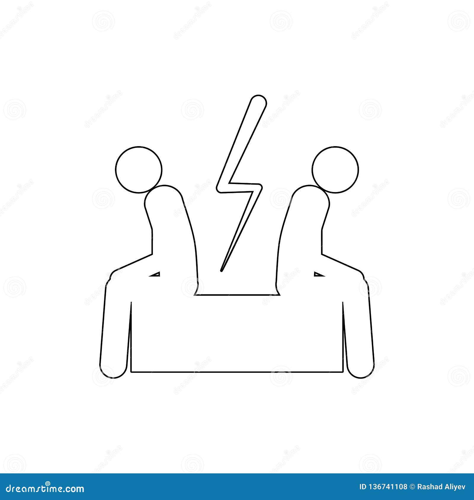 Businessmen Ignore Each Other Icon. Element of Conflict for Mobile ...