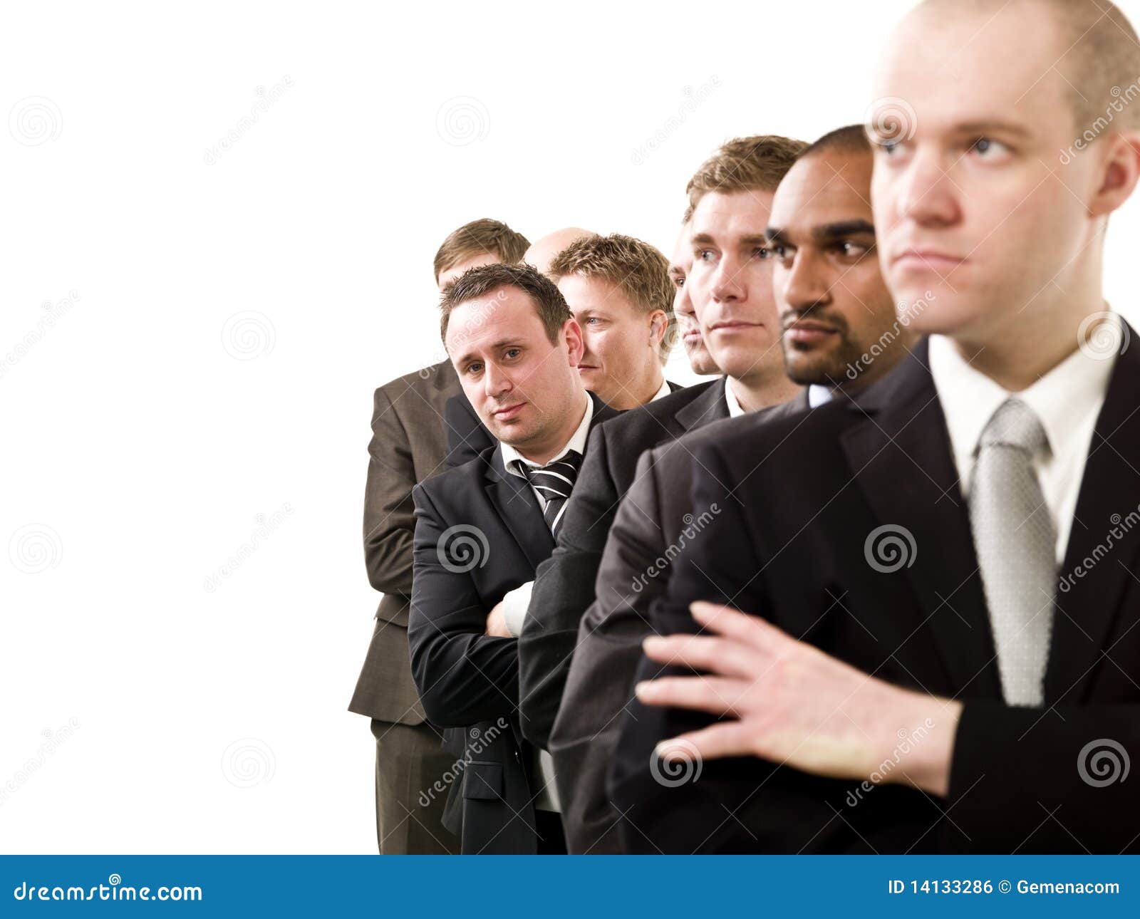 Businessmen on a line stock photo. Image of expression - 14133286