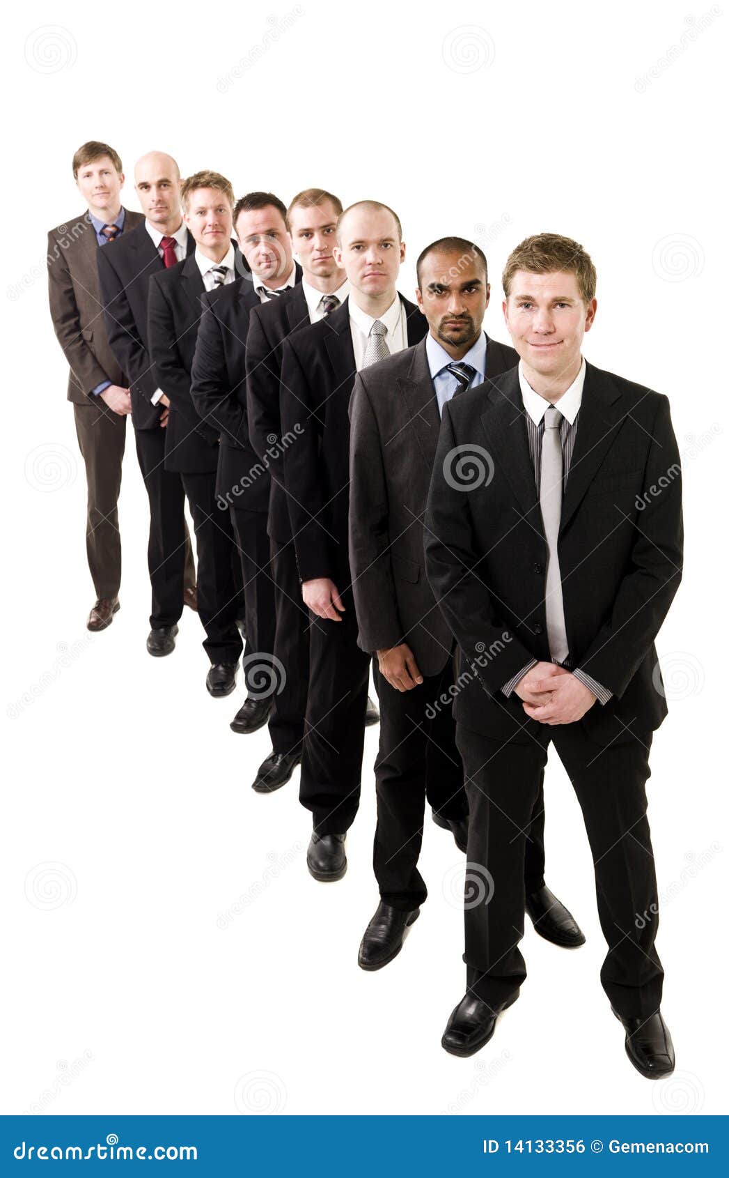 Businessmen on a line stock photo. Image of isolated - 14133356