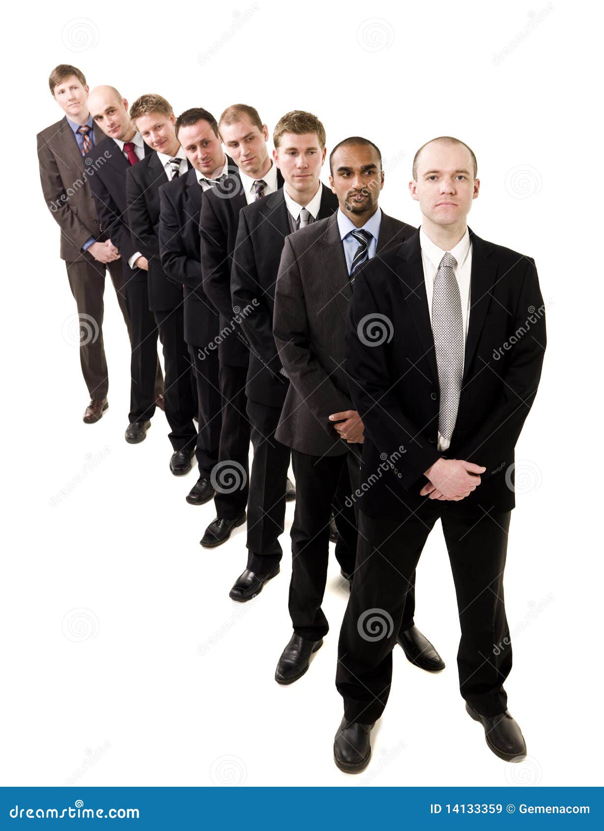 Businessmen on a line stock image. Image of people, necktie - 14133359