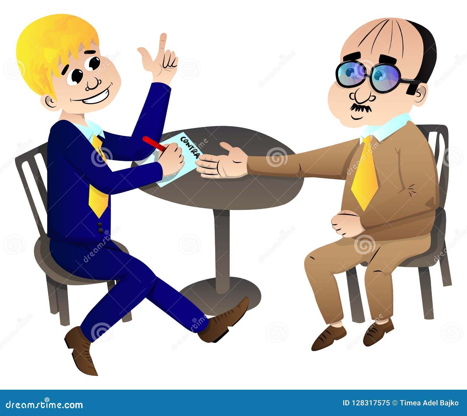 Businessmen Making a Deal Vector Cartoon Characters. Stock Illustration ... Businessmen Making a Deal Vector Cartoon Characters. Stock Illustration ...