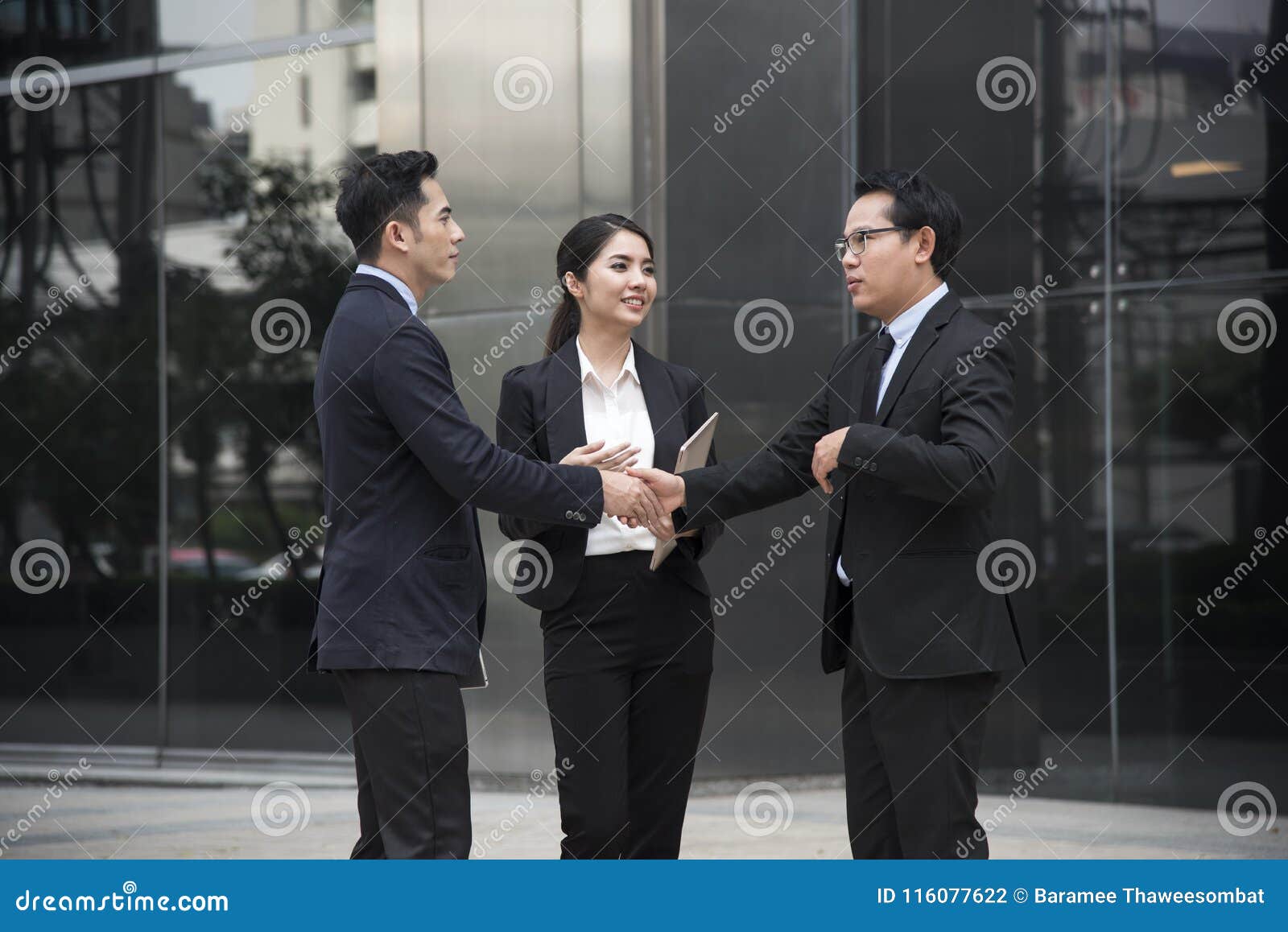Businessmen Making Handshake Agreement. Concept Cooperation Stock Photo ...