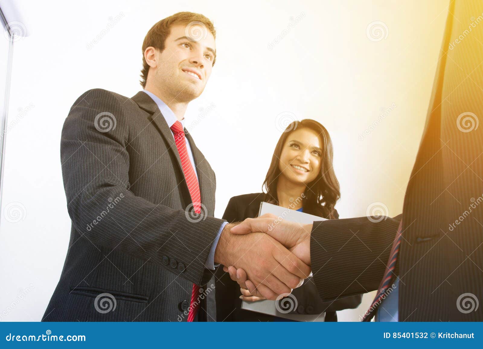 Businessmen Making Handshake Stock Photo - Image of handclasp, merger ...