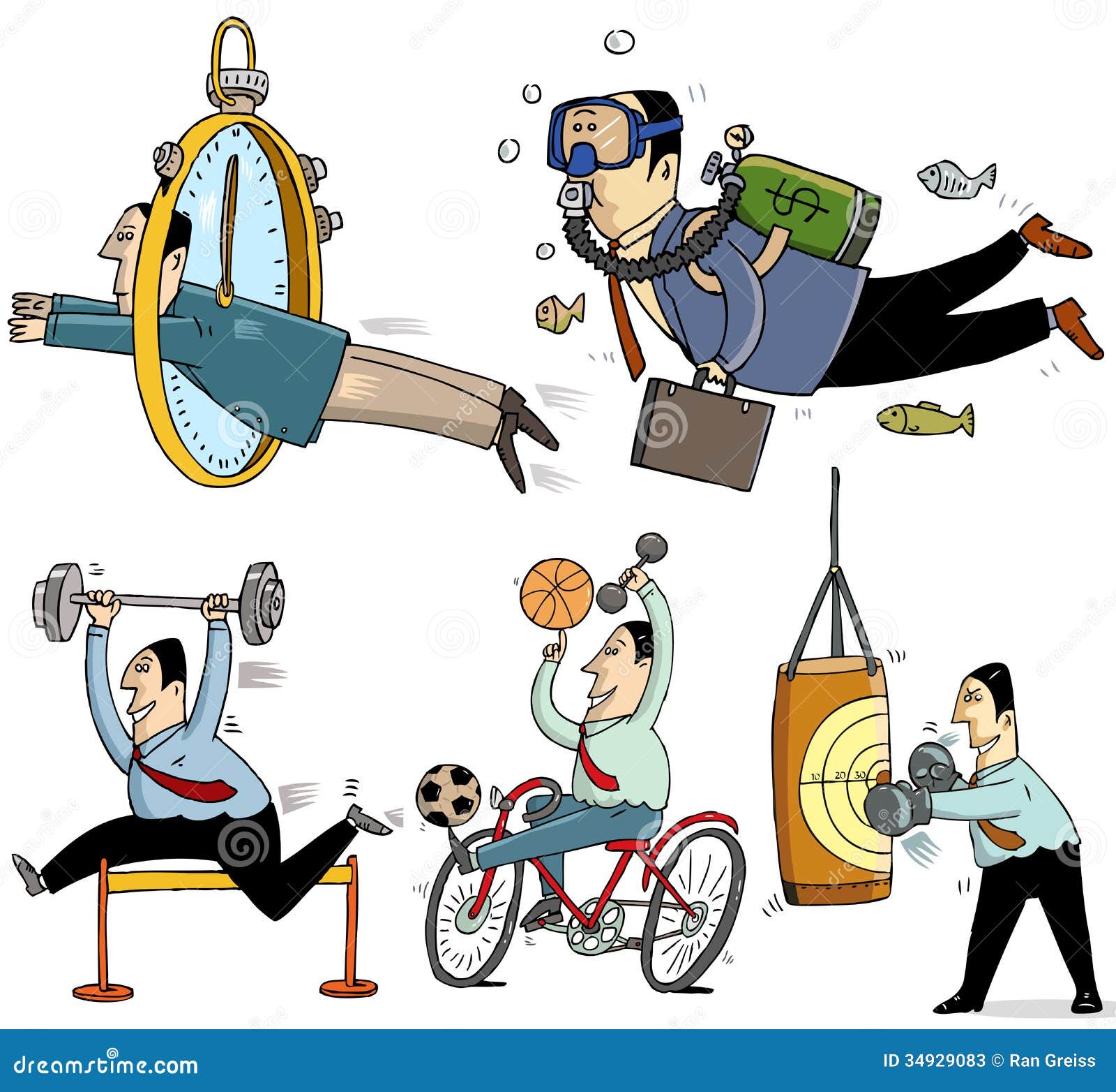 Businessmen making sport stock illustration. Illustration of employment ...