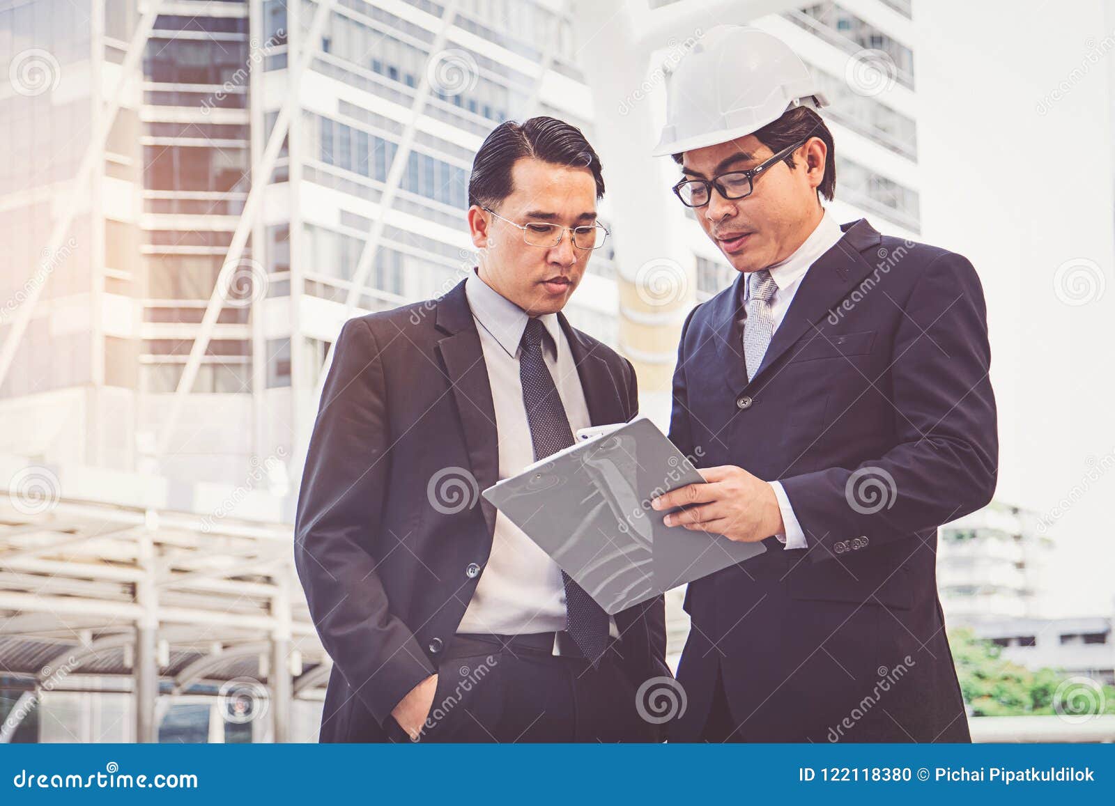 Businessmen Planning Construction Project Stock Photo - Image of ...
